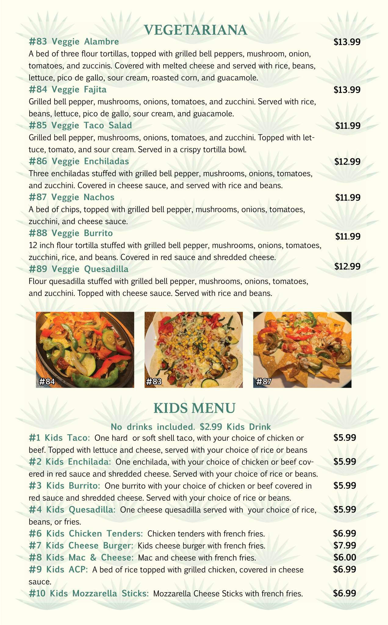 Menu – Los Altos Mexican Bar & Grill