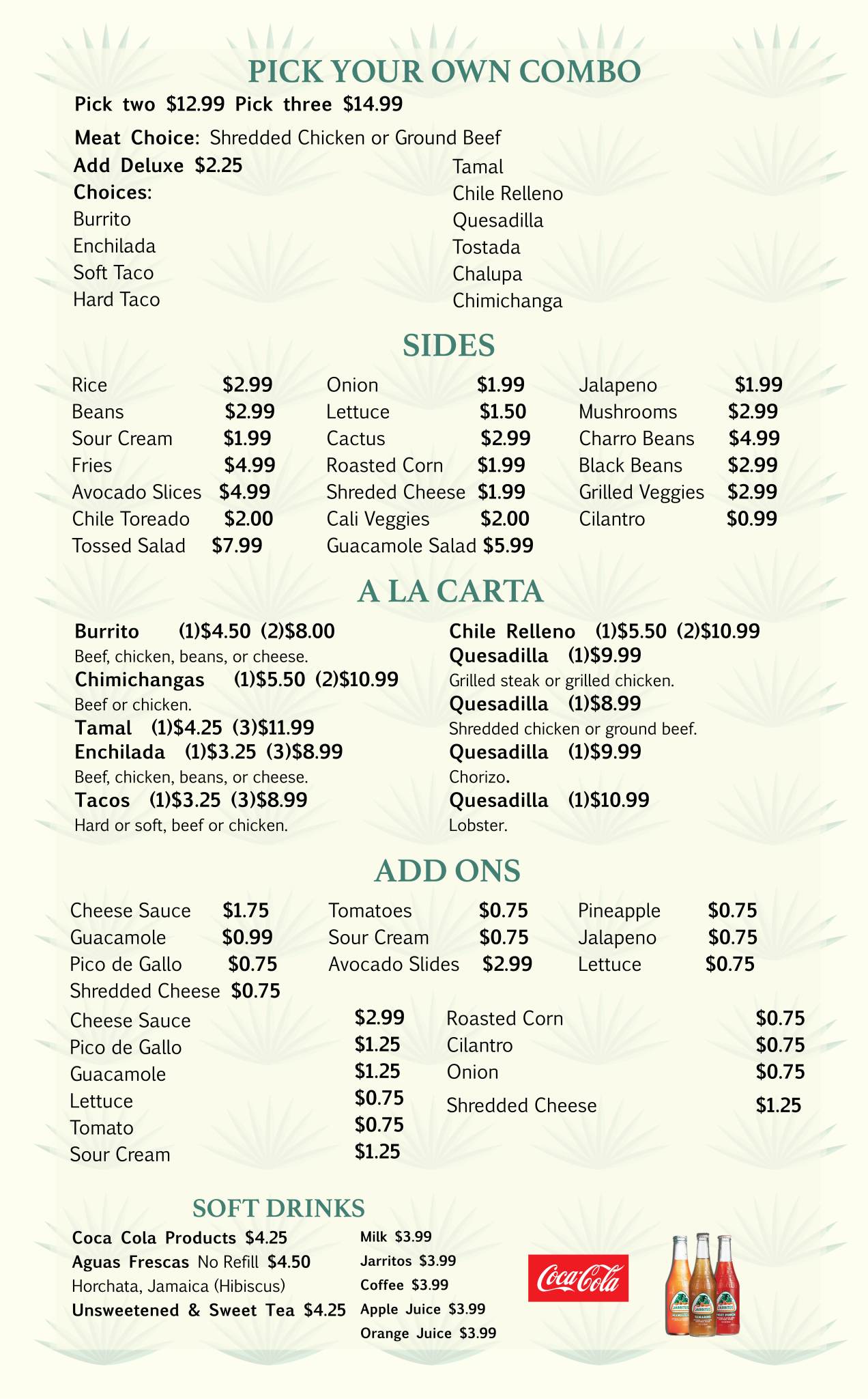 Menu – Los Altos Mexican Bar & Grill