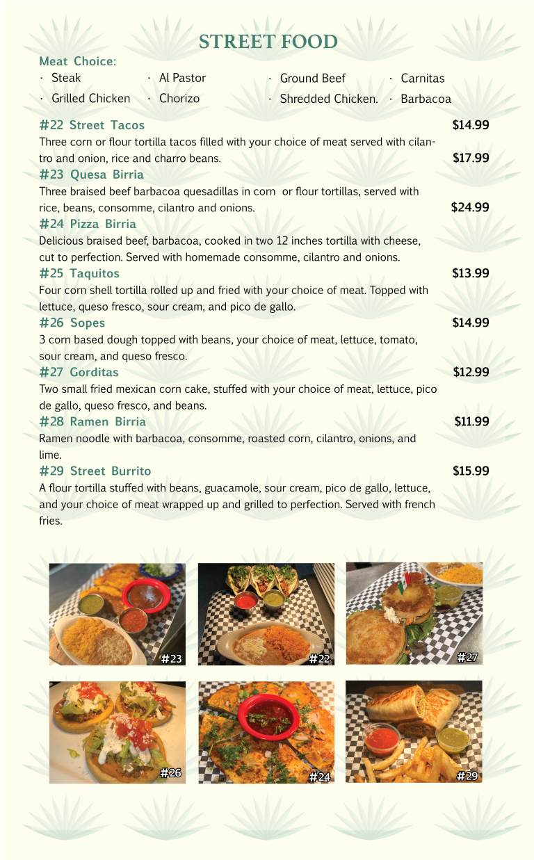Menu – Los Altos Mexican Bar & Grill