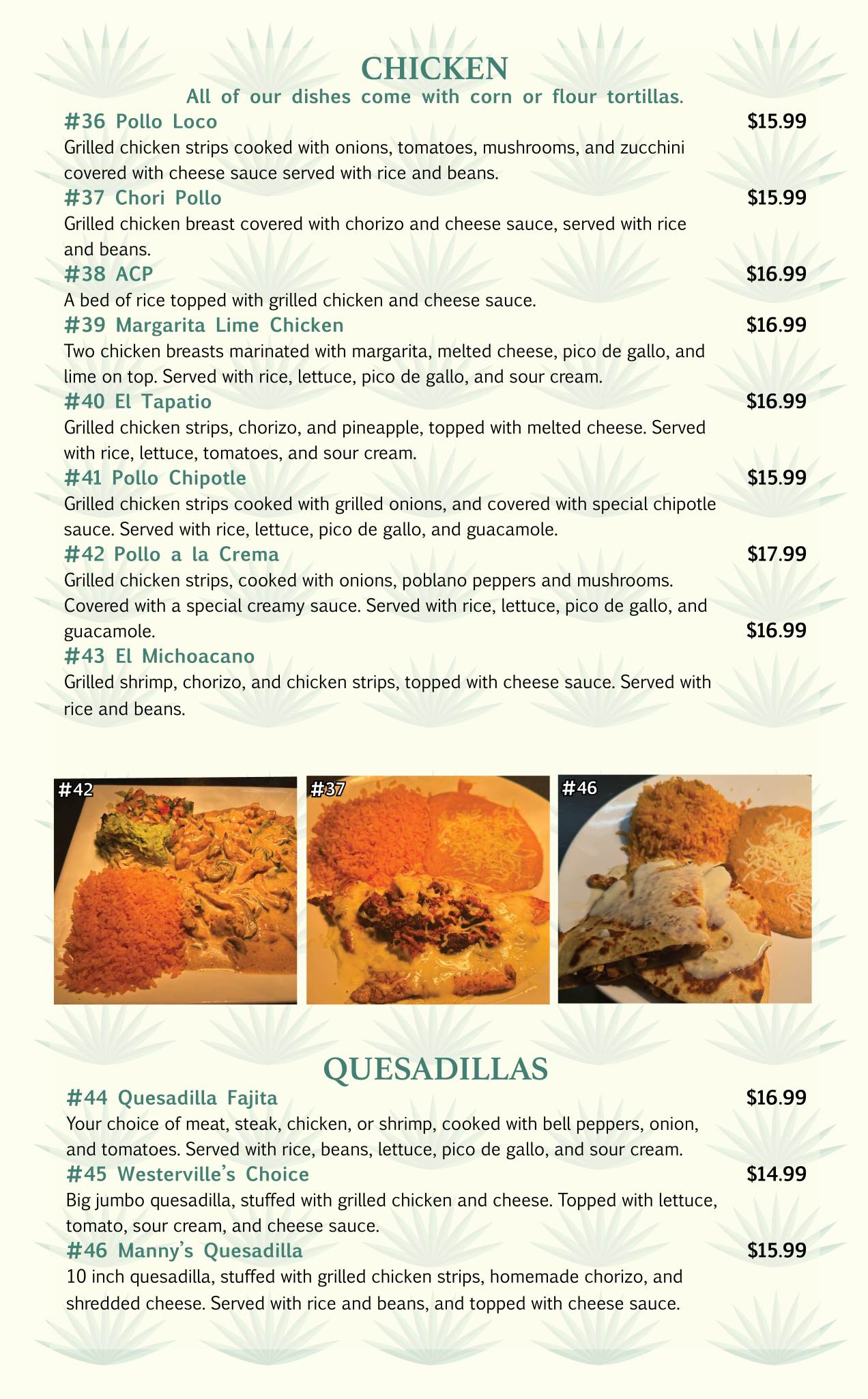 Menu – Los Altos Mexican Bar & Grill
